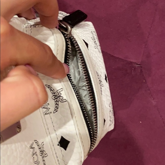MCM | Bags | Mcm Logo White Mini Backpack | Poshmark